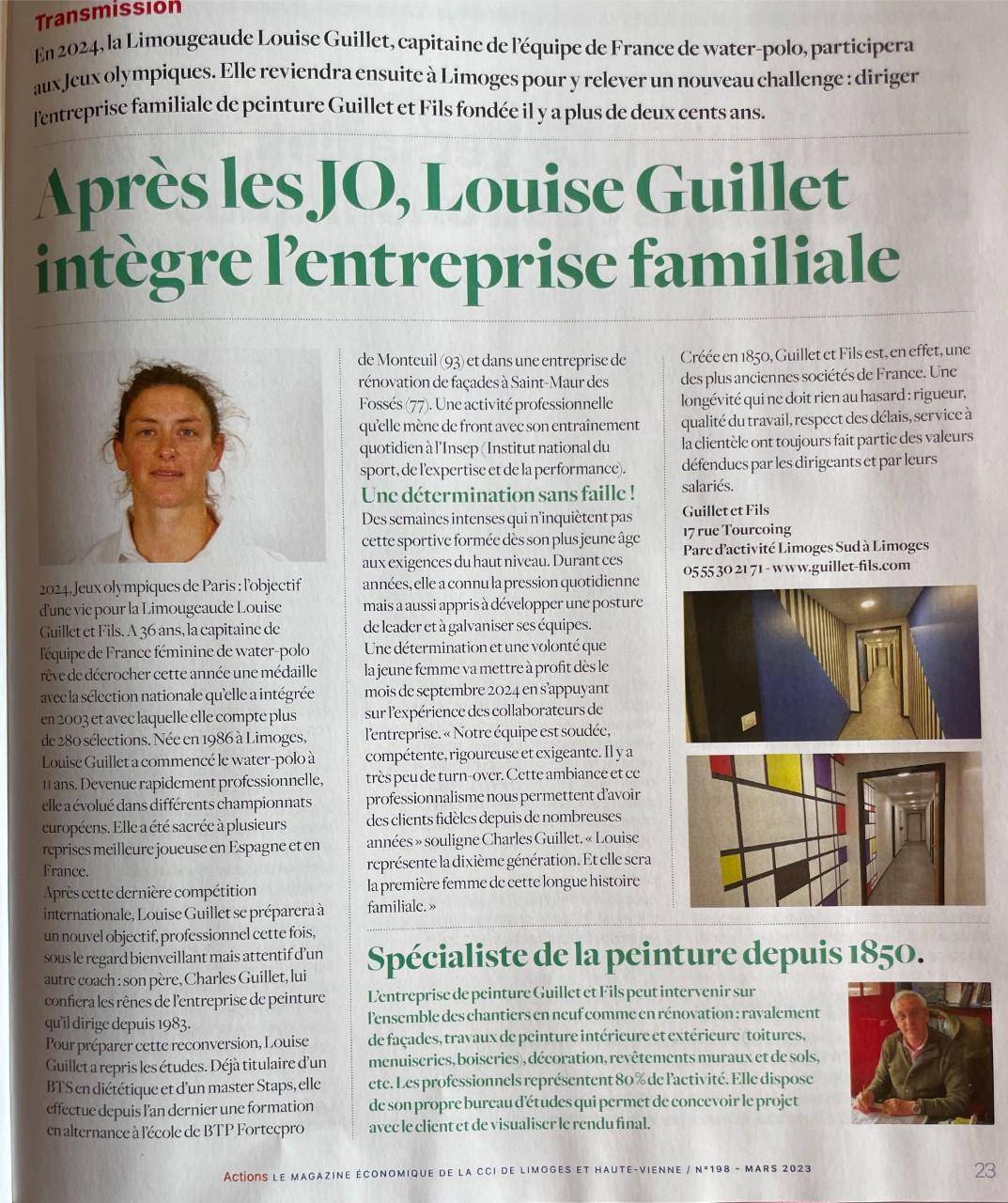 Articles de presse : Peinture et décoration à Limoges - Guillet et fils